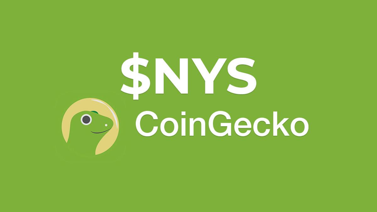 NYS token officially listed on CoinGecko
